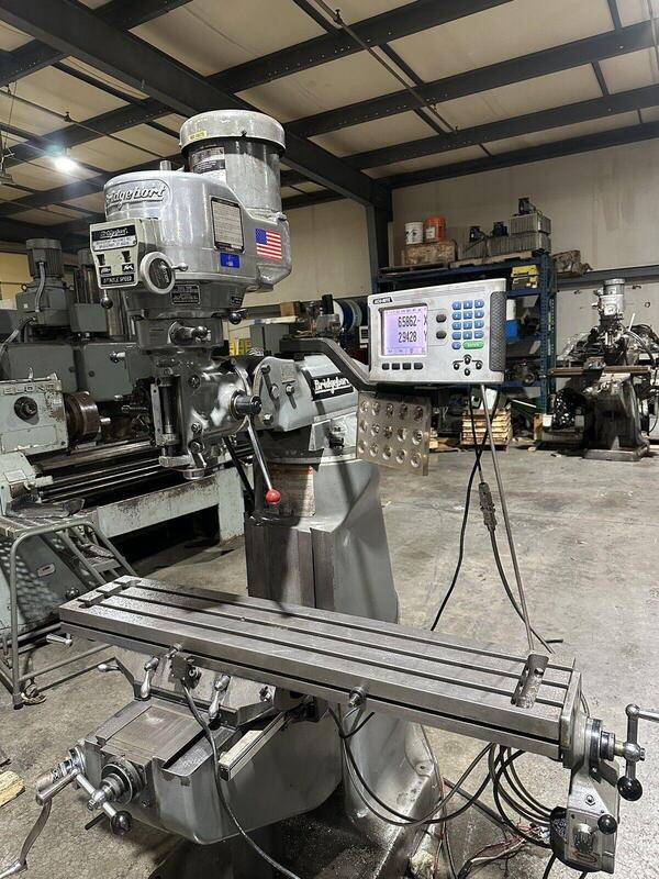 Bridgeport #12BR25, Turret Mill, 2 HP, Mdl 2J VariDrive Head, Power ...
