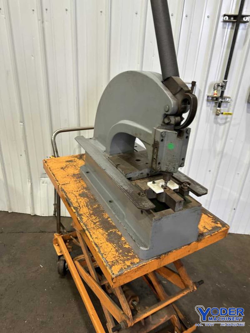 4 Ton, DiAcro #2, single end hand punch, 5/8" stroke, 12" throat, 6" x7 ...