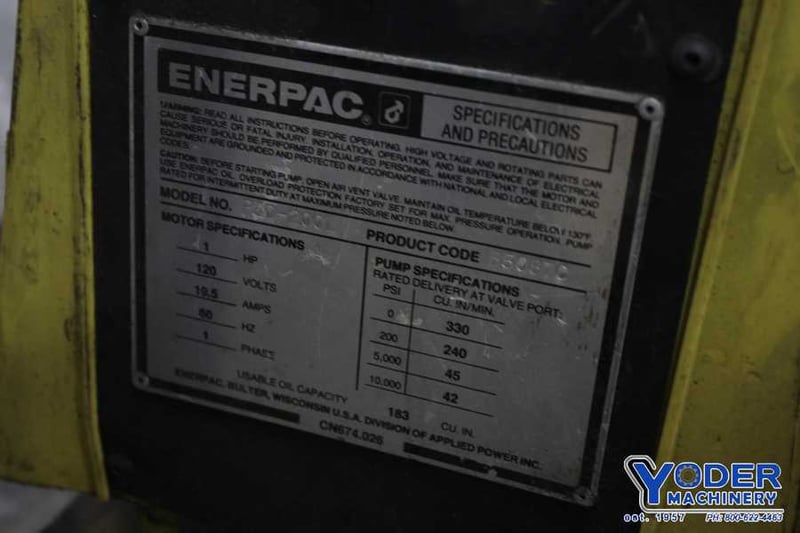 1 HP Enerpac, hydraulic unit, #75983 For Sale | Surplus Record