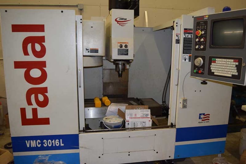 Fadal #VMC3016L, CNC vertical machining center, 30" X, 16" Y, 28" Z, 39 ...