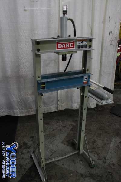 10 Ton, Dake, H-frame press, 5" stroke, 20" x 7" bed, 0"-30" open ...