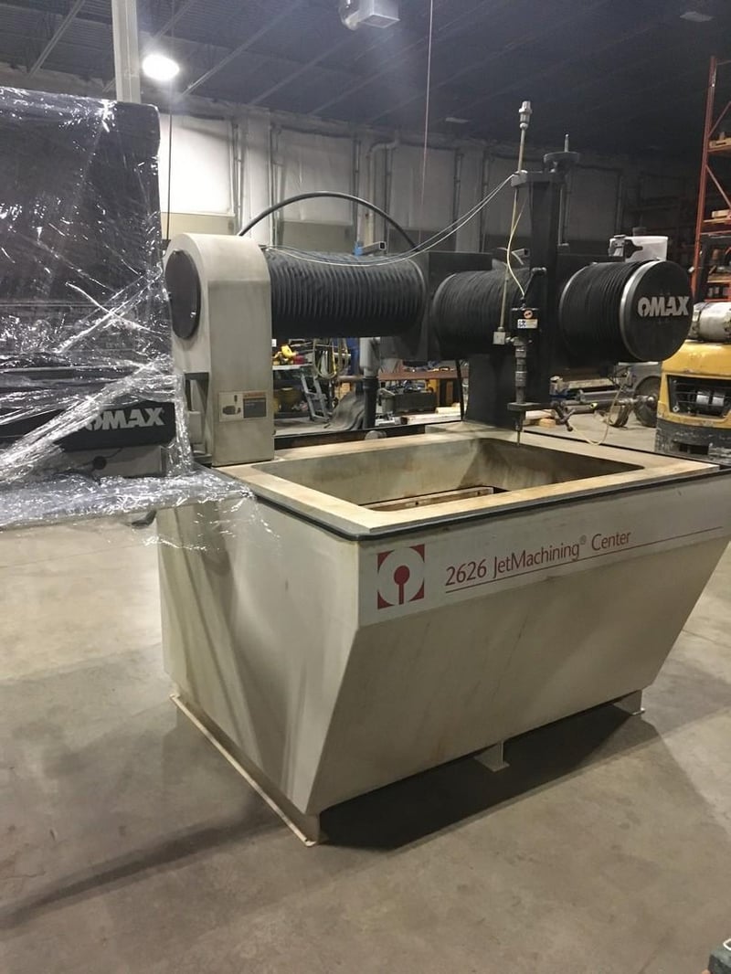 Omax #2626, waterjet cutters, 26" x 26" cutting area, 40000 psi pump ...