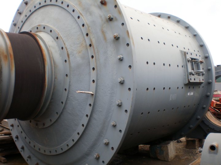 10' x 10' Kurimoto Iron Works, Ball Mill, 1020 ton/day, 500 HP, wet ...