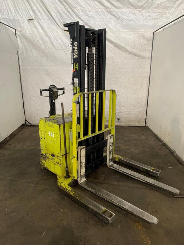 4000 lb. Yale, electric stacker, 24 V., 2-stage mast, S/N N520344 for ...