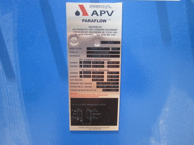 1119 sq.ft., APV, TR9GN-M11, paraflow type, 0.6mm thick plates, Carbon ...