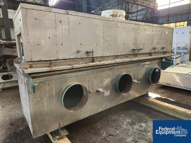 Carman #FBP-302M, Fluid Bed, Stainless Steel, 34" W x 144" L drilled ...