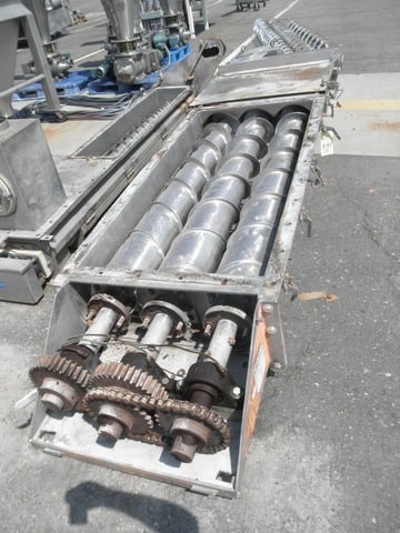 Live Bin Bottom, Stainless Steel, 8" diameter x 8' l screws, 2 HP motor ...