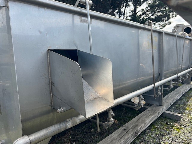 Screw Blancher, Stainless Steel, 36" diameter x 14' L, (14) 1" diameter ...