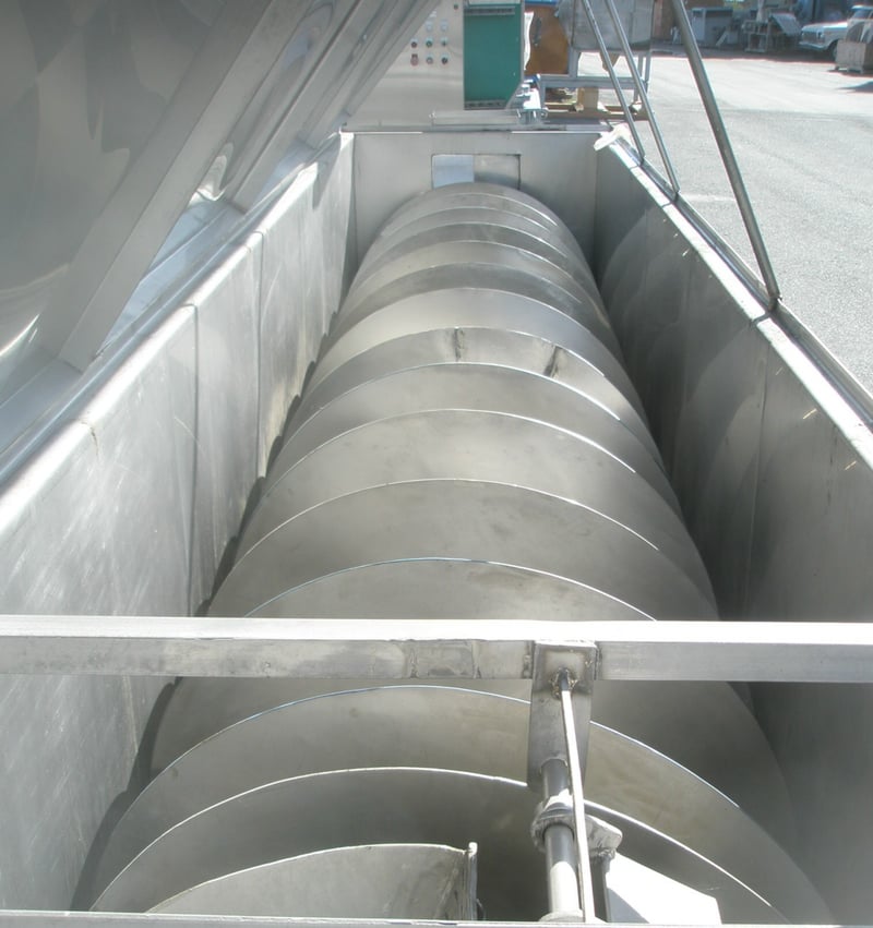 Screw Blancher, Stainless Steel, 36" diameter x 14' L, (14) 1" diameter ...