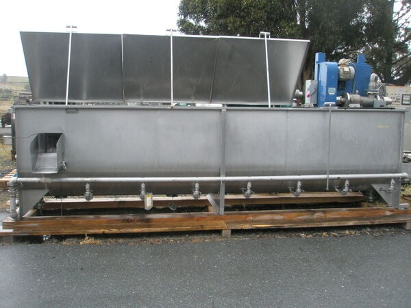 Screw Blancher, Stainless Steel, 36" diameter x 14' L, (14) 1" diameter ...