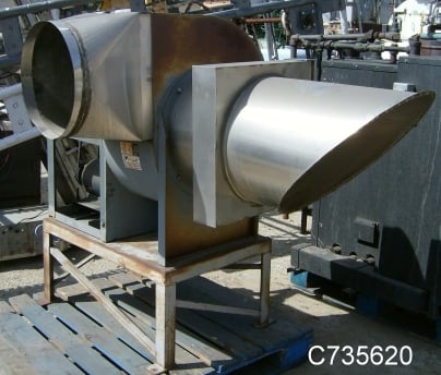 Dayton #3C073A, Blower, Carbon Steel, 15" diameter Wheel, 12" diameter ...