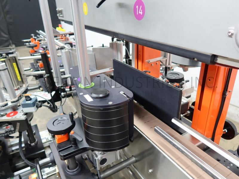 Nita Smart Labeling Systems #XP200T, front / back and wrap labeler, mounted on Stainless Steel ...