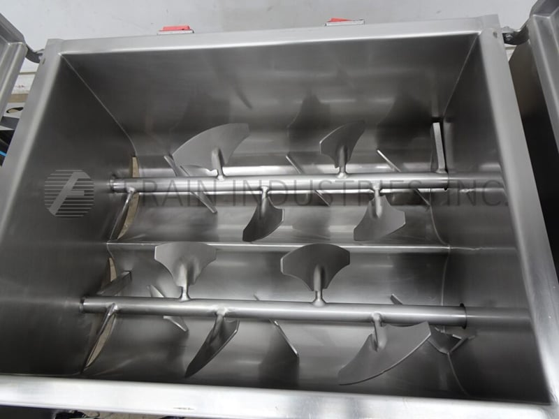 14 cu.ft. Amfec #510, 2 Stainless Steel dual trough paddle mixer, (2) 2 ...