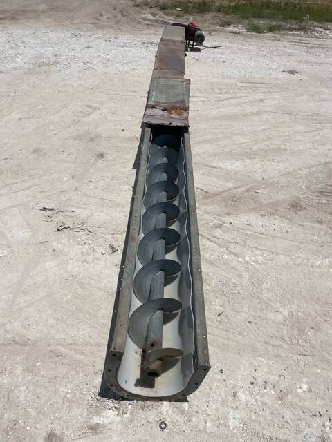 9" diameter x 20.2' long, Galvanized steel screw auger, 9" pitch for ...