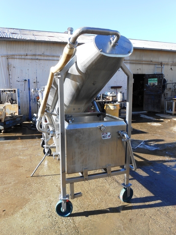 10" diameter x 7' long, Incline Double Screw Conveyor w/CIP, Stainless ...