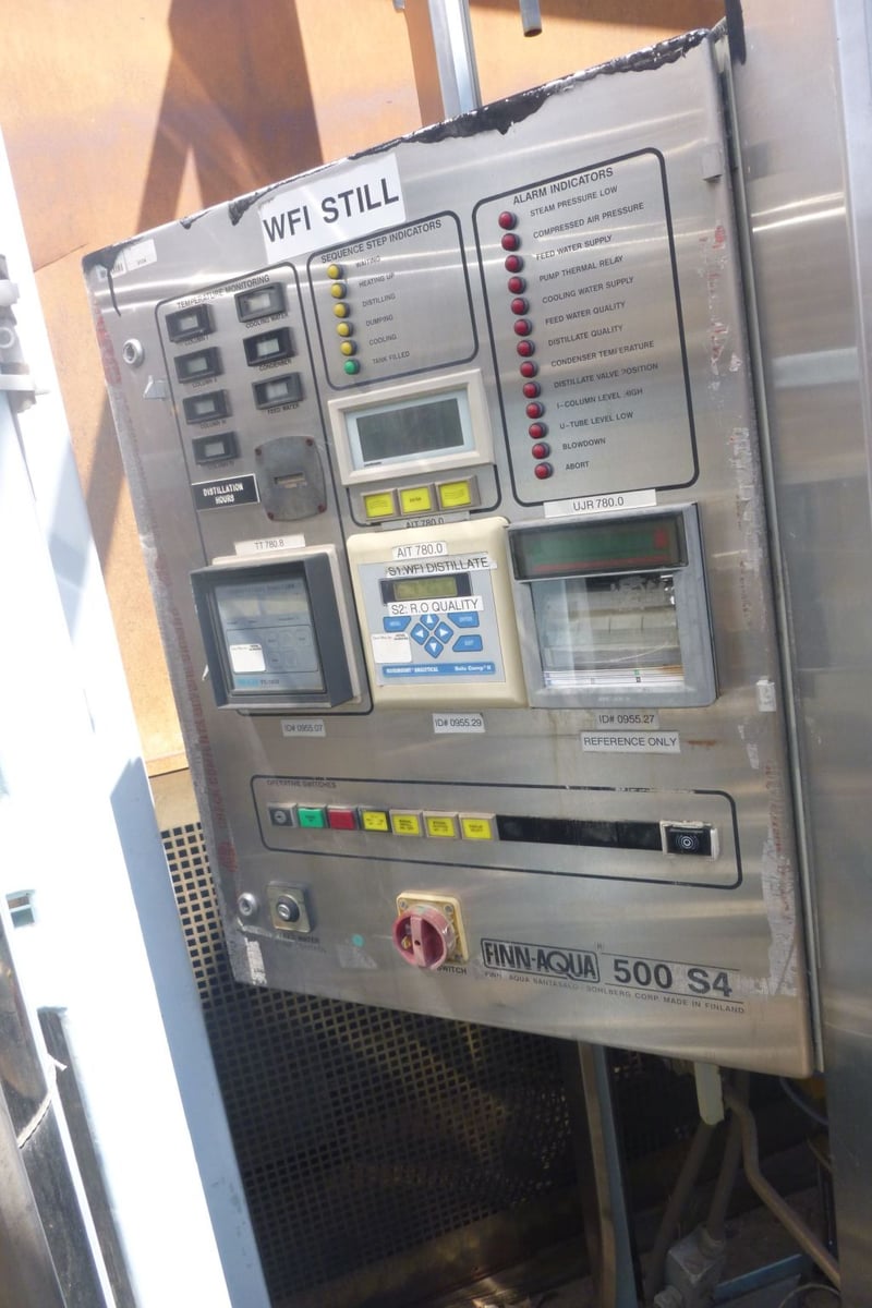 Finn-Aqua #FA-500-SA, Multiple Effect Water Still for WFI, 500 liter/hr ...