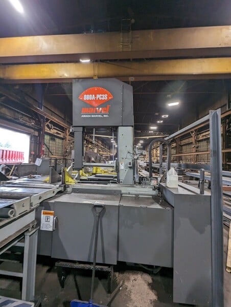Amada #Marvel-800-PCS3, band saw, Siemens Simatic HMI PC3 CNC Control ...