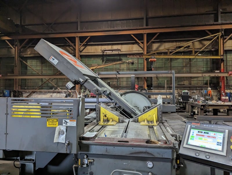 Amada #Marvel-800-PCS3, band saw, Siemens Simatic HMI PC3 CNC Control ...