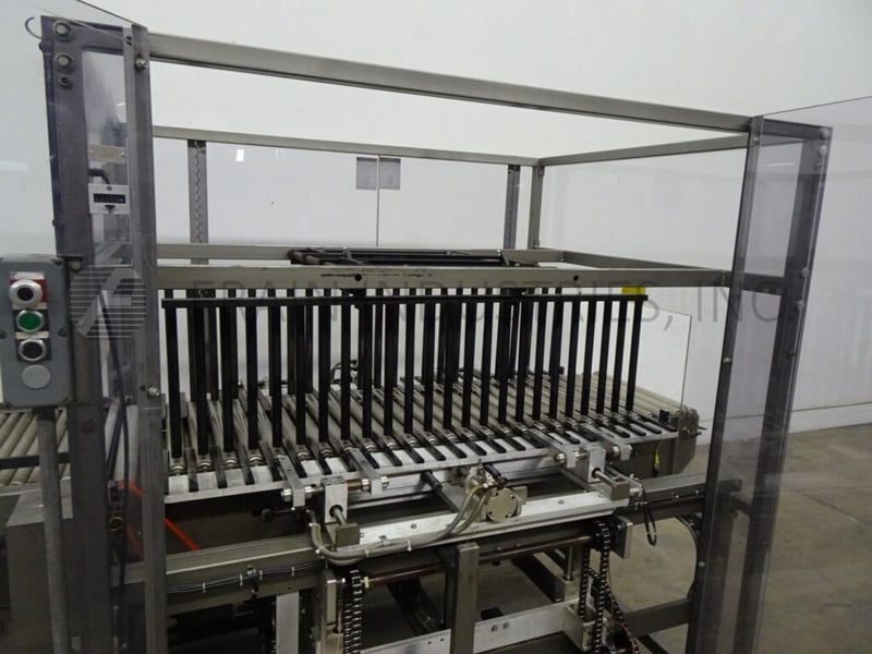 Arpac #Upstack, roller conveyor upstacker, pneumatic closing fingers ...