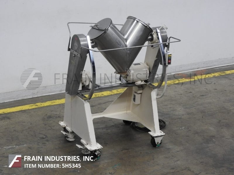1 cu.ft. Patterson, 304 Stainless Steel twin shell mixer, bolt down ...