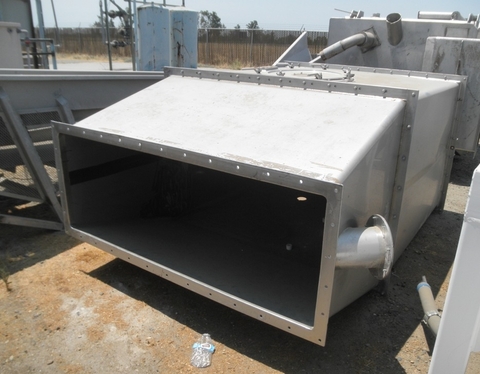 120 cu.ft. Hopper, Stainless Steel, 5' x 40" x 5' straight side hopper ...