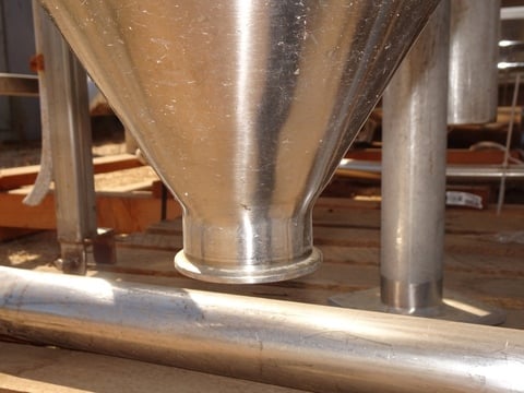 3' cu.ft. Precision Stainless, Cylindrical Hopper, Stainless Steel, 30 ...