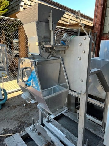 Hopper, Stainless Steel, dual discharge lanes, 18" x 14" top opening, 8 ...