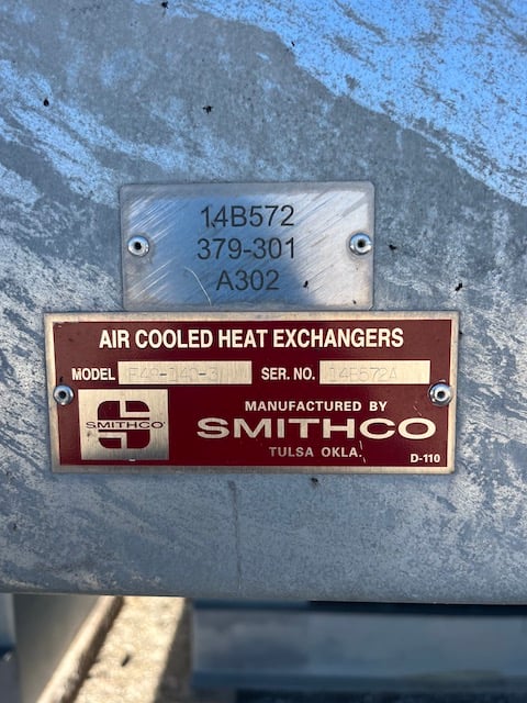 4498 sq.ft., 800 psi, Smithco, forced draft air fin cooler, Carbon ...