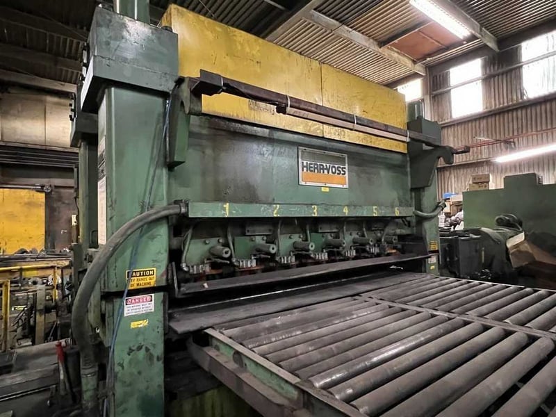 72" x .142" Herr Voss, Cut-To-Length line, 50000 lb., leveler, peeler ...