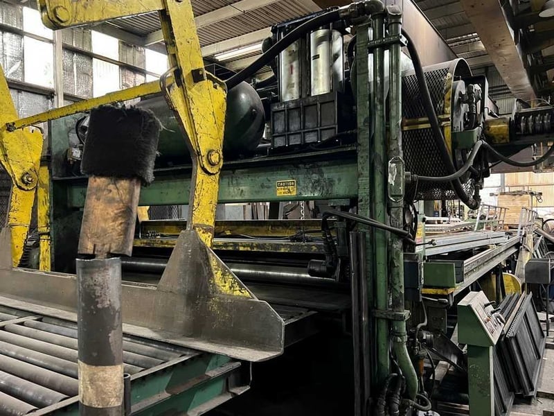 72" x .142" Herr Voss, Cut-To-Length line, 50000 lb., leveler, peeler ...