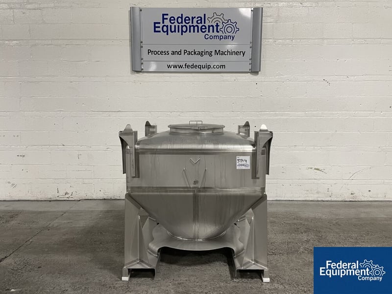 Matcon IBC Tote, Stainless Steel, 750 Liter, cone bottom, fork access ...