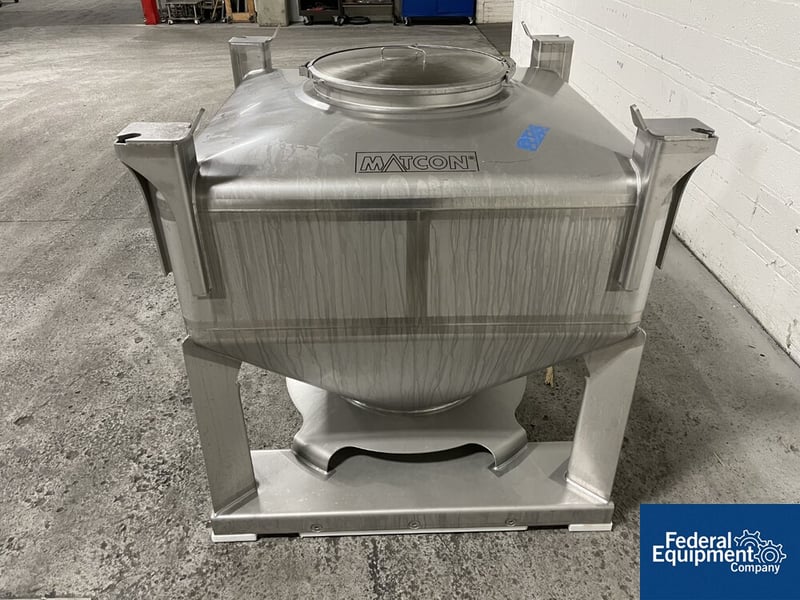 Matcon IBC Tote, Stainless Steel, 750 Liter, cone bottom, fork access ...