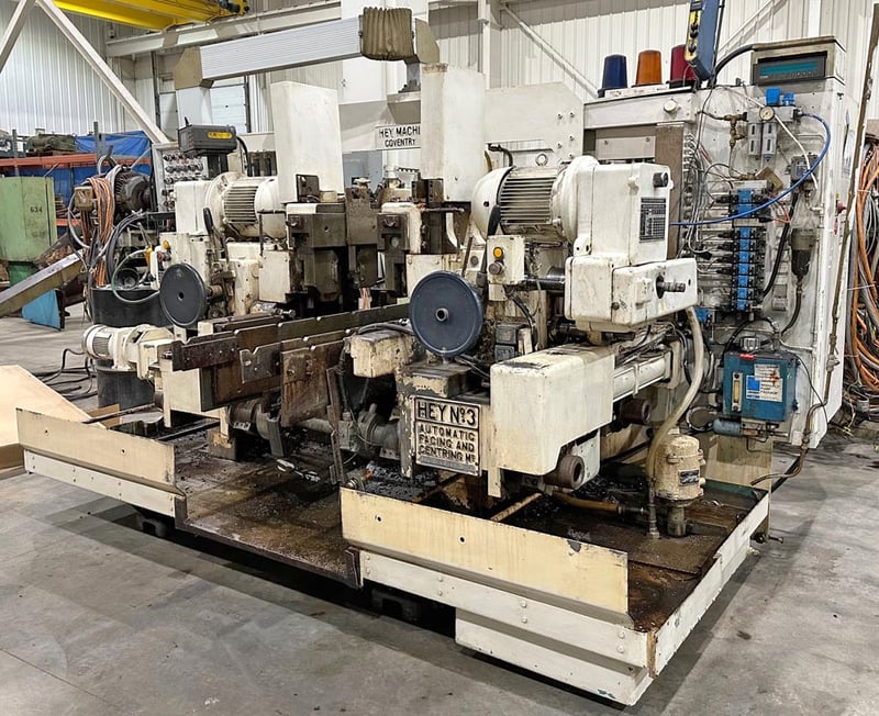 6.25" x 46" Hey #3, automatic double ended facing & centering machine ...