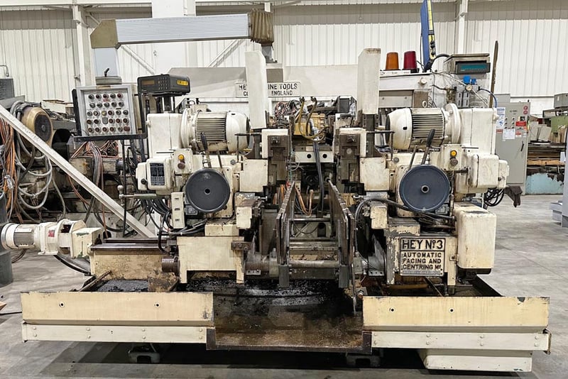 6.25" x 46" Hey #3, automatic double ended facing & centering machine ...