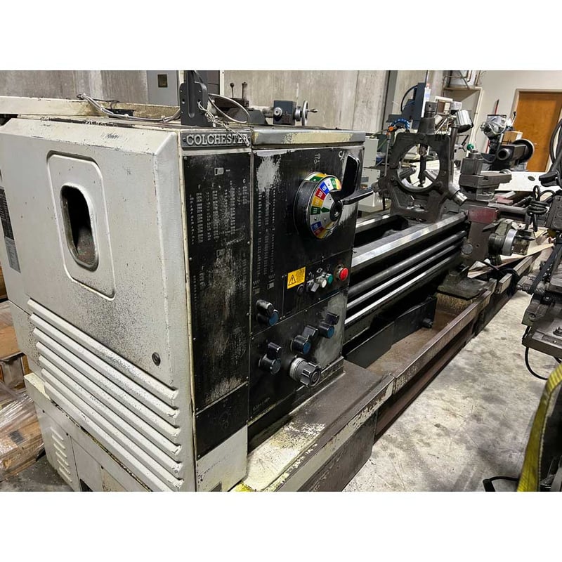 21" x 120" Clausing, geared head lathe, 14" swing over cross slide, 4 ...