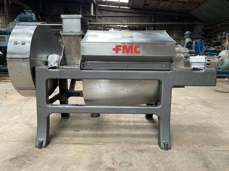FMC #75B, Pulper Screw Extractor/Finisher, 15 HP, 75-100 GPM, 1760 RPM ...