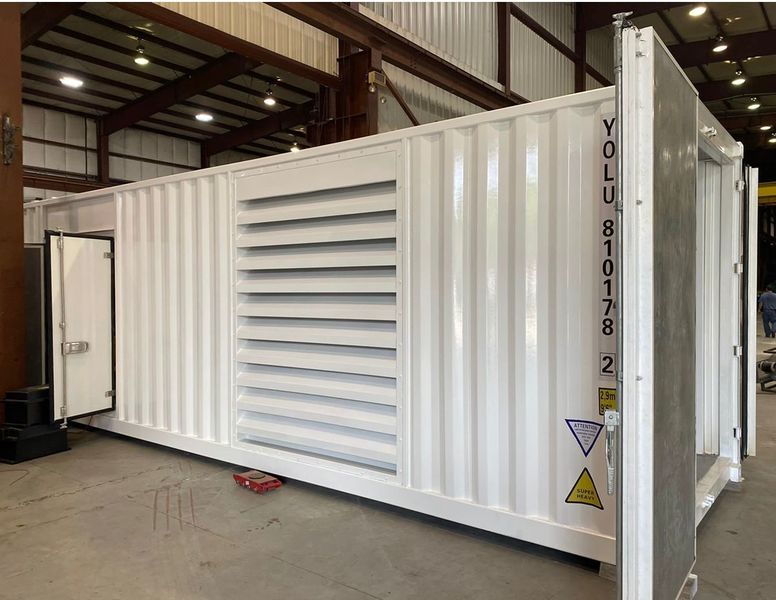 40' SA ISO container, sound attenuated enclosure, 3" side wall ...