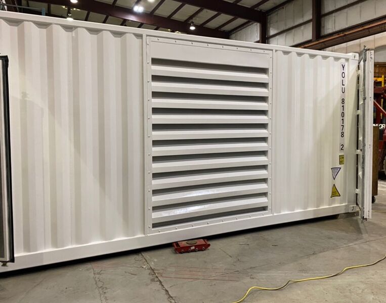 40' High cube sound attenuated power module containers, 3" side wall ...