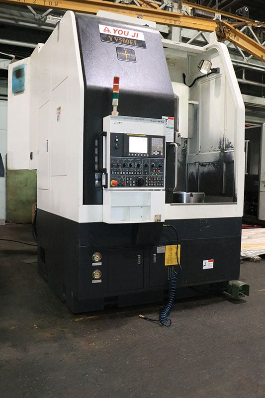 YouJi #YV-500EL, CNC lathe, 29.5" swing, 18" chuck, 3-jaw, Fanuc 0i-TF ...