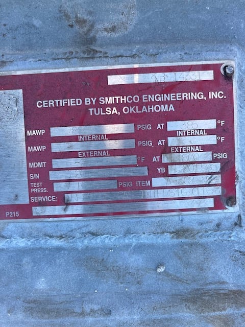 4498 sq.ft., 800 psi, Smithco, forced draft air fin cooler, 94474 ext ...