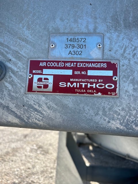 4498 sq.ft., 800 psi, Smithco, forced draft air fin cooler, 94474 ext ...