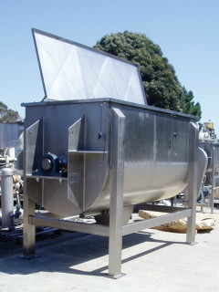 150 cu.ft. Double Ribbon Mixer, Stainless Steel, 106" L x 53" width x ...