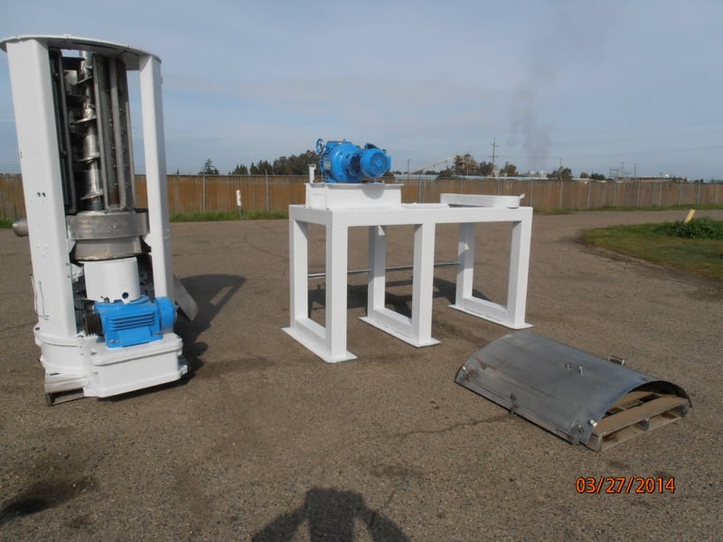 Jones, Vertical Screw Press, 6" diameter Liquid discharge, 12" width ...