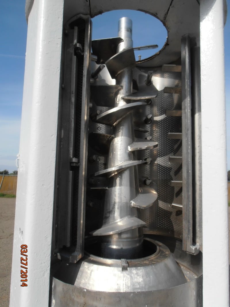 Jones, Vertical Screw Press, 6" diameter Liquid discharge, 12" width ...