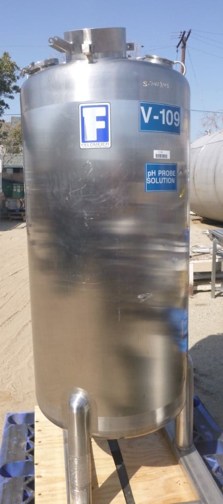 125 gallon Feldmeier, Sanitary Vacuum Tank, Stainless Steel, 24 ...