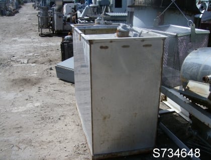 125 gallon Stainless Steel Rectangular Tank, 20" x 42" x 36" tall, open ...