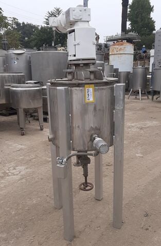 45 gallon Stainless Steel Jacketed & Agitated Tank, 24" diameter x 23 ...