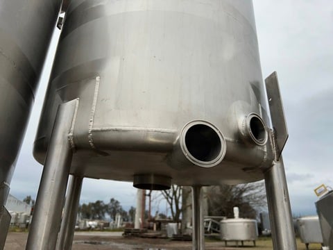 50 gallon Stainless Steel CIP Tank, 24" diameter x 24" straight side, 2 ...