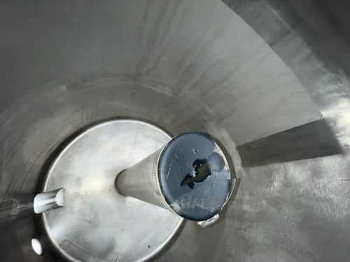 50 gallon Stainless Steel CIP Tank, 24" diameter x 24" straight side, 2 ...
