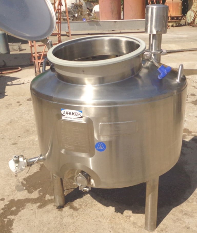 75 gallon Walker, Stainless Steel Tank, 32" diameter x 22" straight ...